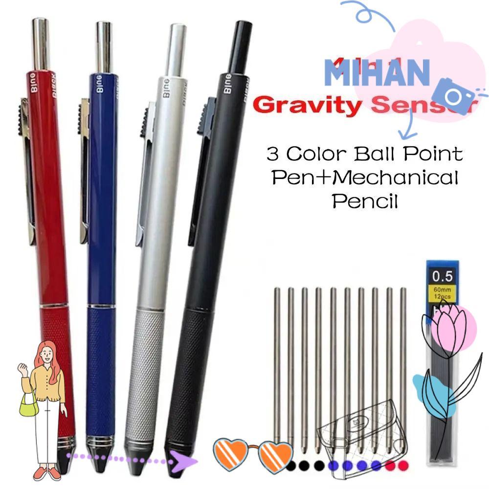 MIHAN Gravity Sensing Pen, 4 in 1 Metal Multi-Function Pen, Creative 3 ...