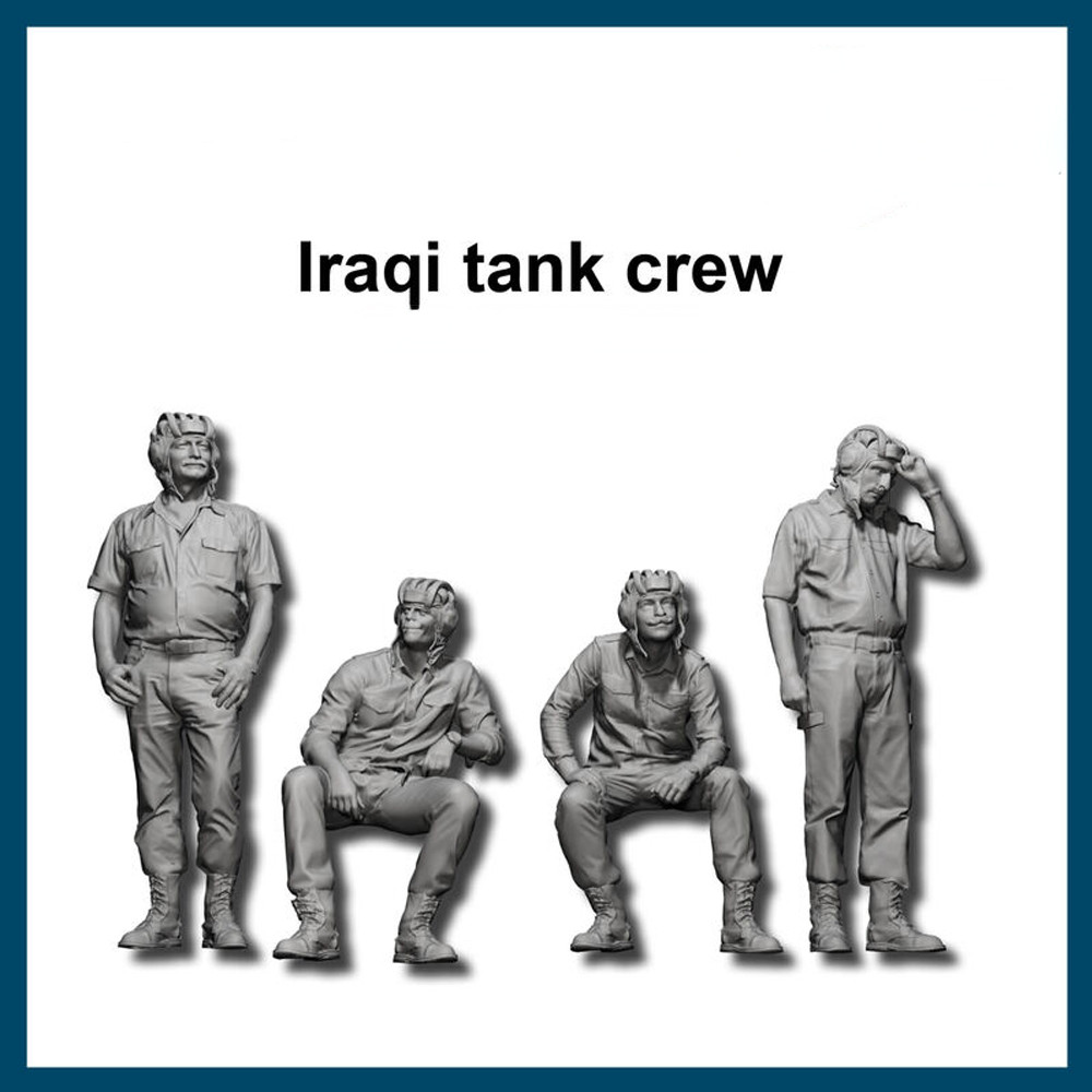 1/35 Iraq tank soldier, 4 Set, Resin Model figure soldier, WW2 Military ...