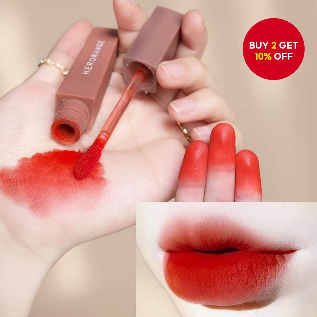 HERORANGE Lip Mud, Waterproof Matte Lip Tint, Brick Orange, Velvet ...