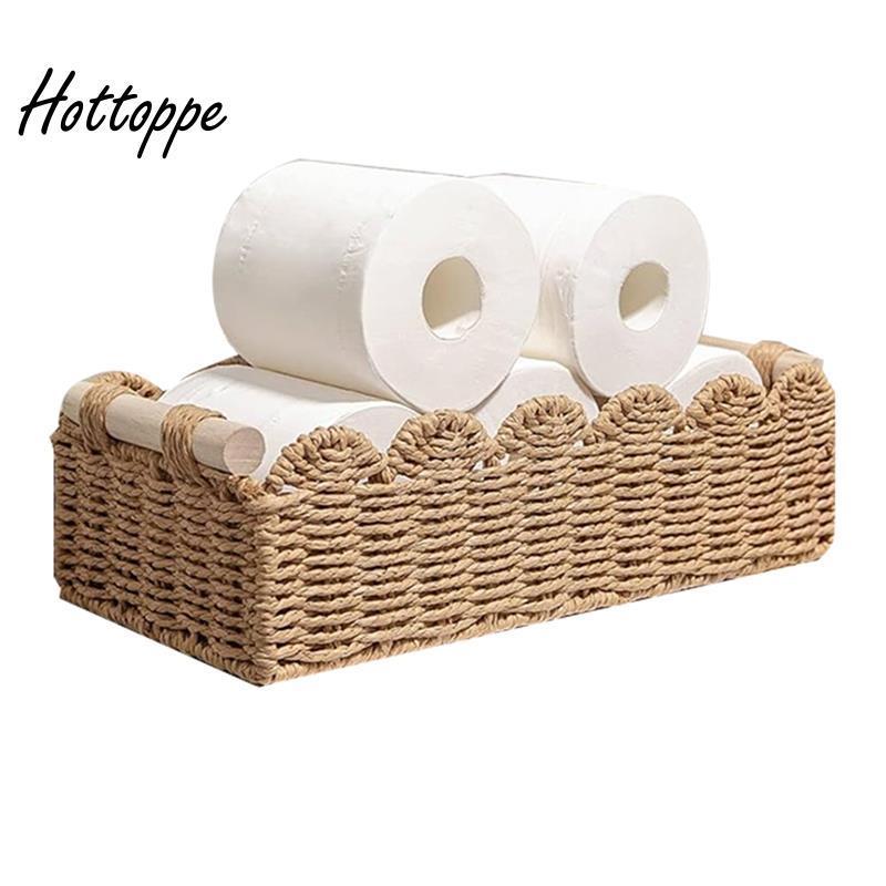 Bedroom Decor Baskets for over Toilet Storage Shelf, Papers Rope ...