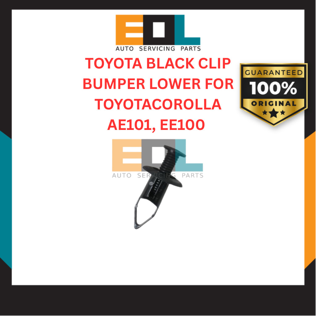 TOYOTA BLACK CLIP RR BUMPER LOWER FIT FOR TOYOTA COROLLA AE101, EE100 ...