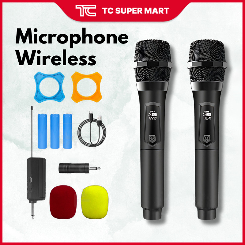 Universal Wireless Microphone Karaoke Mic Wireless Mic Microfon ...