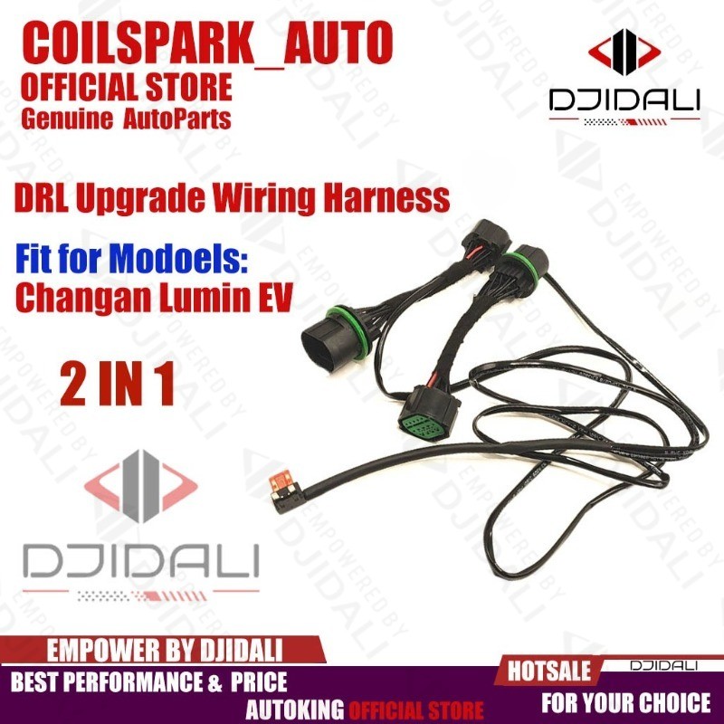 For Changan Lumin EV DRL Wiring Harness 2 In 1 Plug and Play Daytime ...