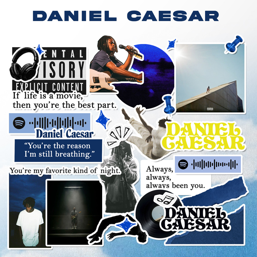 20pcs DANIEL CAESAR Artist Pack Stickers | Waterproof Anti-Fade Sticker ...
