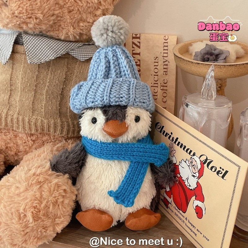 【DanBao】Christmas Penguin Plush Doll - Cute Mini Snow Penguin with Hat ...