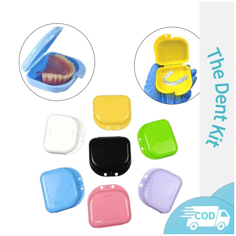 Denture Box Dental Retainer Portable Mouth Guard Container Supplies ...