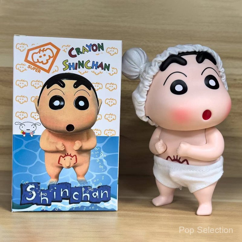 Crayon Shin-chan Cartoon Cute Toy Figure Boxed Shower Cap Underwear ...