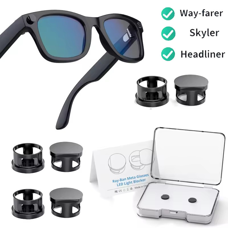 LED Light Blocking Stickers For Ray-Ban Meta Way-farer/Sky-ler ...