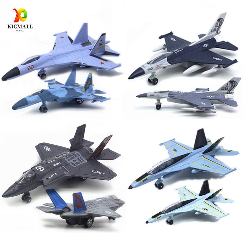 KICMALL Fighter Aircraft Toy, Diecast with Light Sound Aviao Plane ...