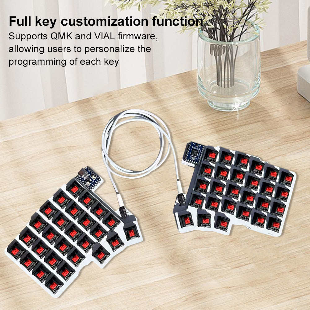 Split Keyboard Wired Ergonomics Keyboard Support QMK/VIAL Gaming ...