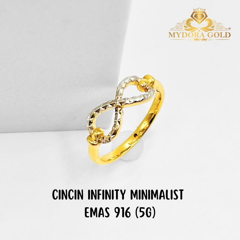 MYDORA Cincin Infinity Minimalist (5G) l EMAS 916/22K | Shopee Malaysia
