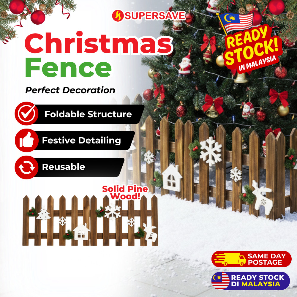 SUPERSAVE Christmas Tree Fence Xmas Party Decoration Little Deer ...