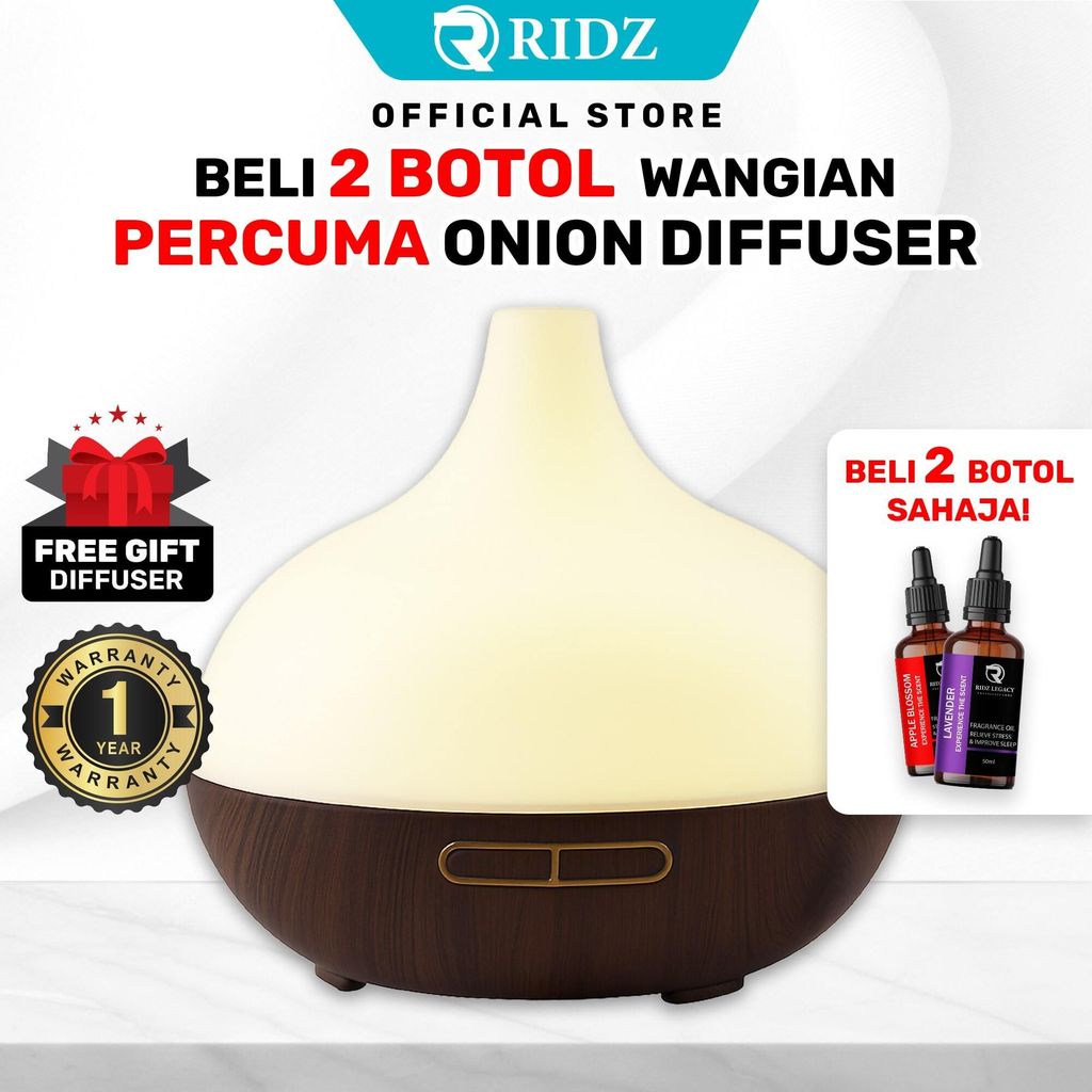 Ridz Beli 2 Wangian Percuma Onion Diffuser Dark Wood Rumah Mewangi ...