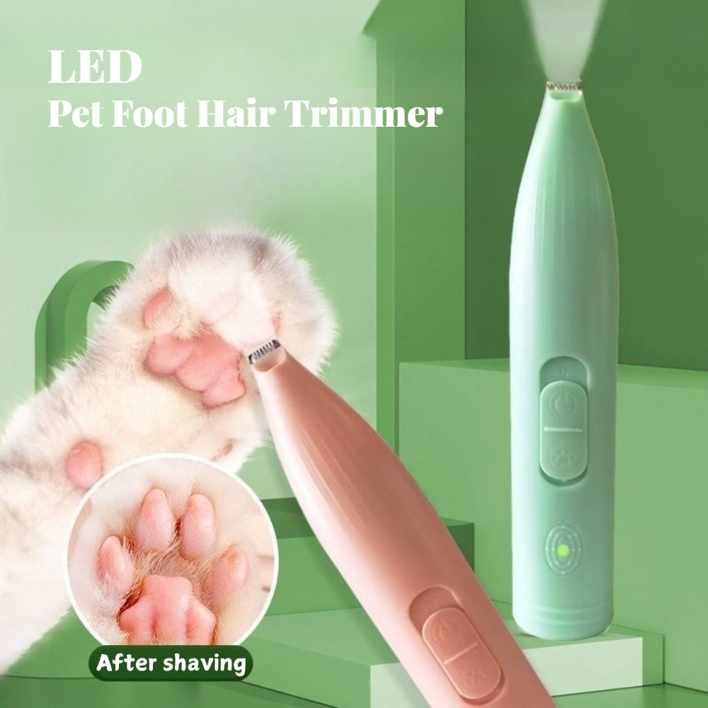 Electric dog paw fur trimmer pet grooming kit cordless ear small cats ...
