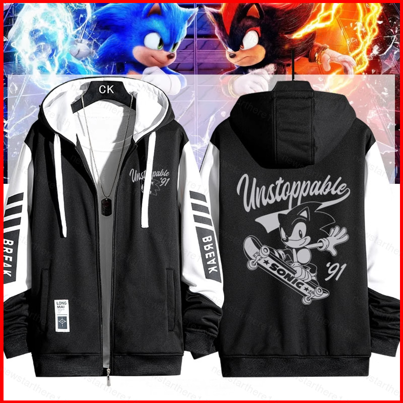 NS1 Sonic the Hedgehog cartoon anime zipper Hoodie coat jacket Unisex ...