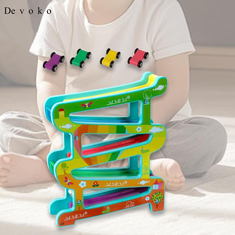 [Devoko] Car Ramp Toy Racing Car Toy Fine Motor Skills Playset ...