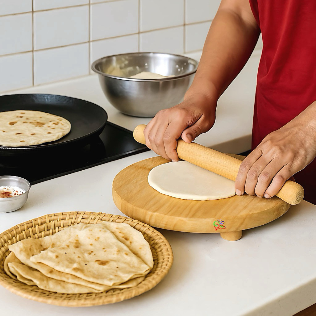 Papan Capati Kayu Getah & Kayu Gelek Wooden Rubber Chapati Board ...