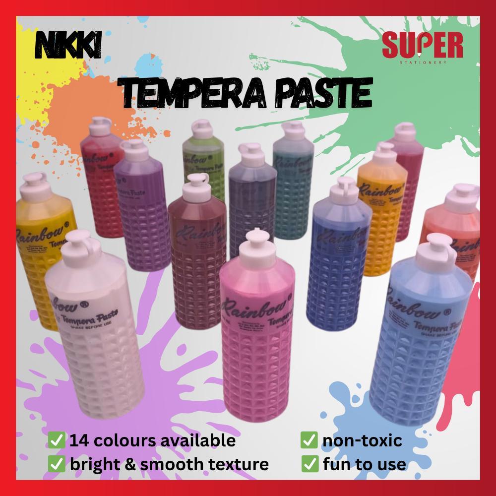 [Super Stationery] NIKKI Rainbow Tempera Paste 200ML , smooth & bright ...