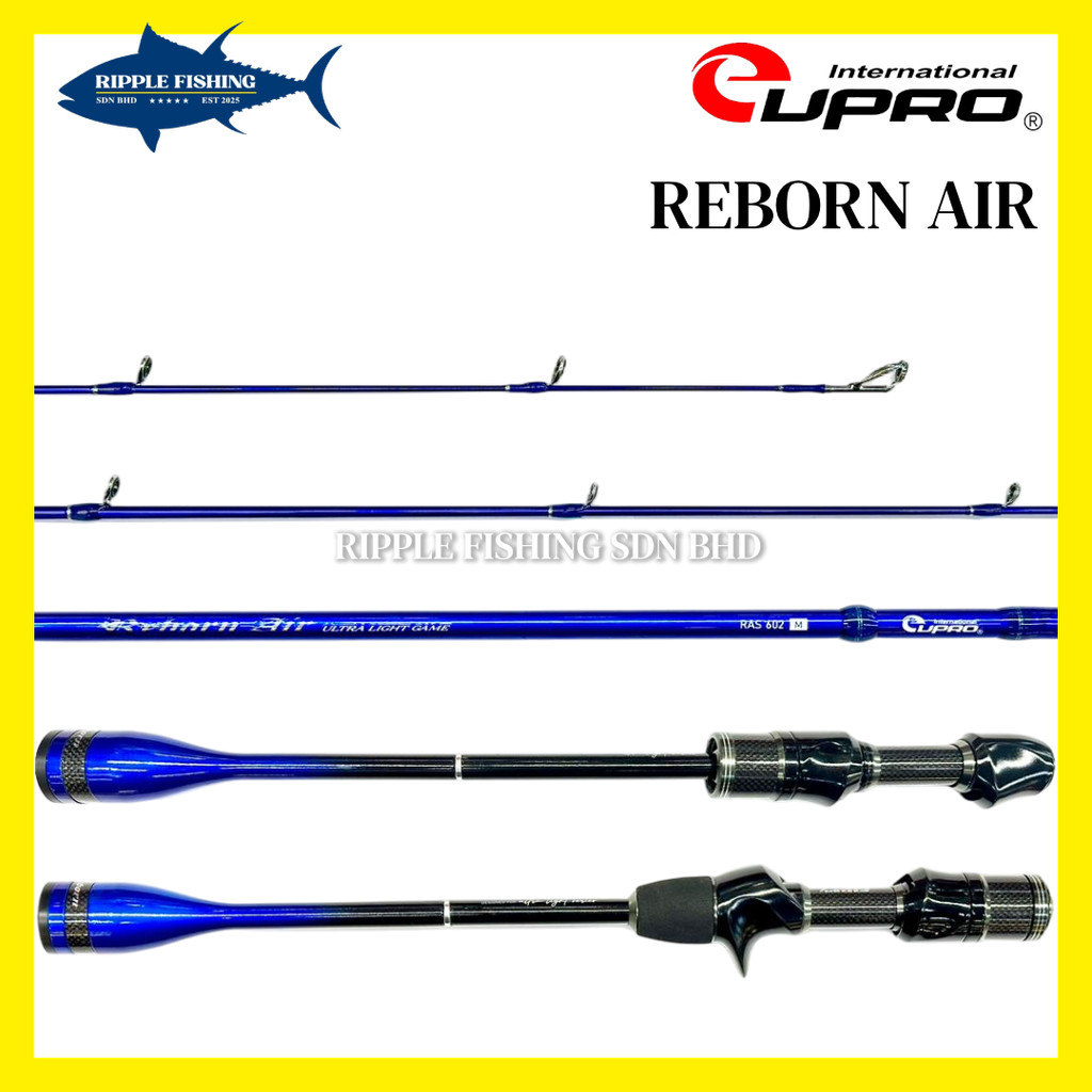 2025 New EUPRO REBORN AIR Solid Carbon Baitcast & Spinning Rod BC ...