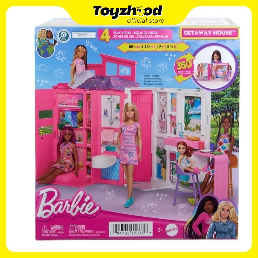 Anak Patung - Barbie® Getaway House™ Playset (HRJ76) | Shopee Malaysia