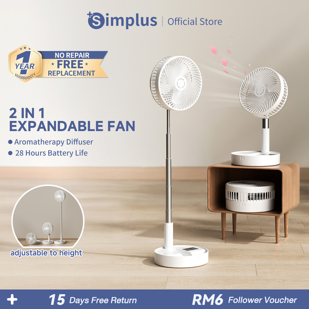 Simplus Table Fan丨Floor & Desktop Dual Use丨Foldable Portable丨 ...