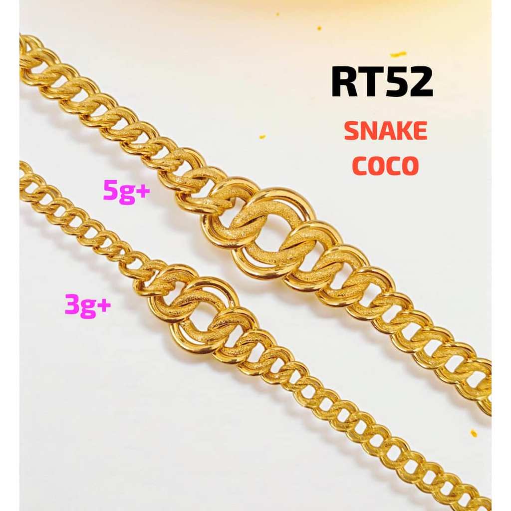 Wing Sing Rantai Tangan Coco Perut Ular Tulen Emas 916 916 Gold ...