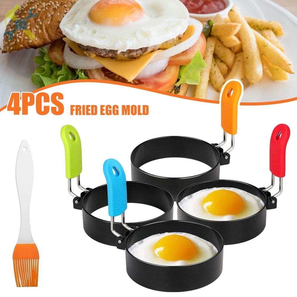 4pcs Fried Egg Mold Round Egg Ring Mold Egg Cooker Accessories Fried ...
