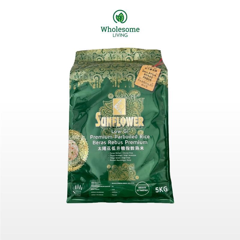 Sunflower Premium Parboiled Rice 5kg - Low GI Made in Malaysia Healthy ...
