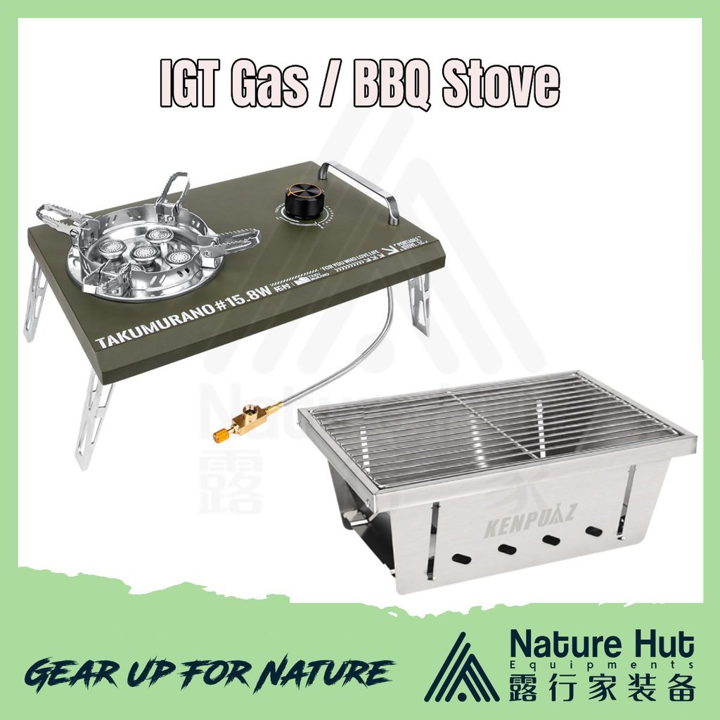 Camping Windproof IGT Gas BBQ Grill Stove Embedded IGT Modular Table Outdoor Kitchen Picnic ...