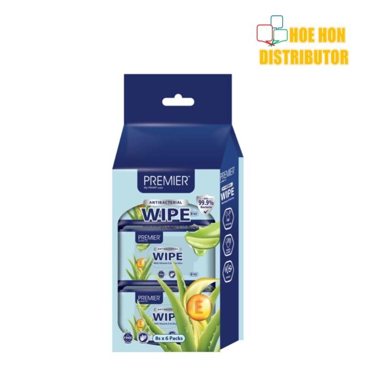 PREMIER Antibacterial Wipe Wet Tissue 8 sheet x 6 Pack | Shopee Malaysia
