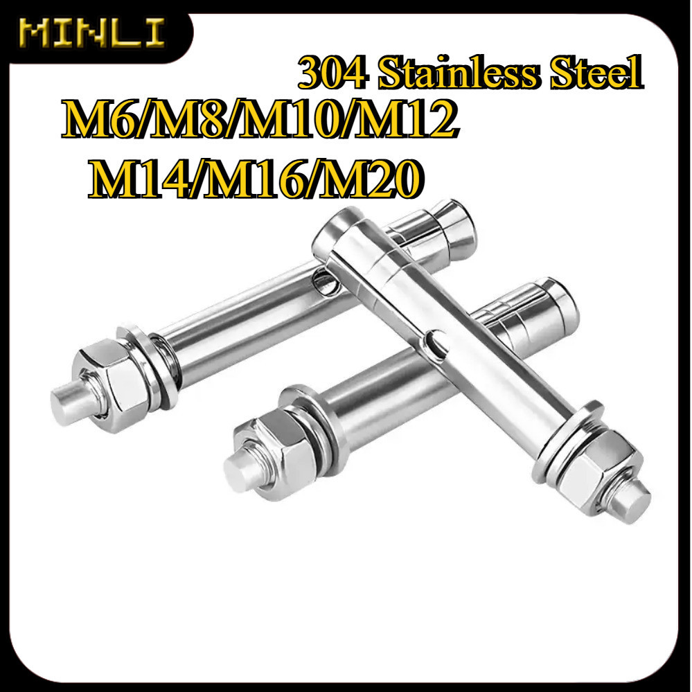 304 Stainless Steel Wall Plug External Hex Expansion Bolt WallPlug M6 ...