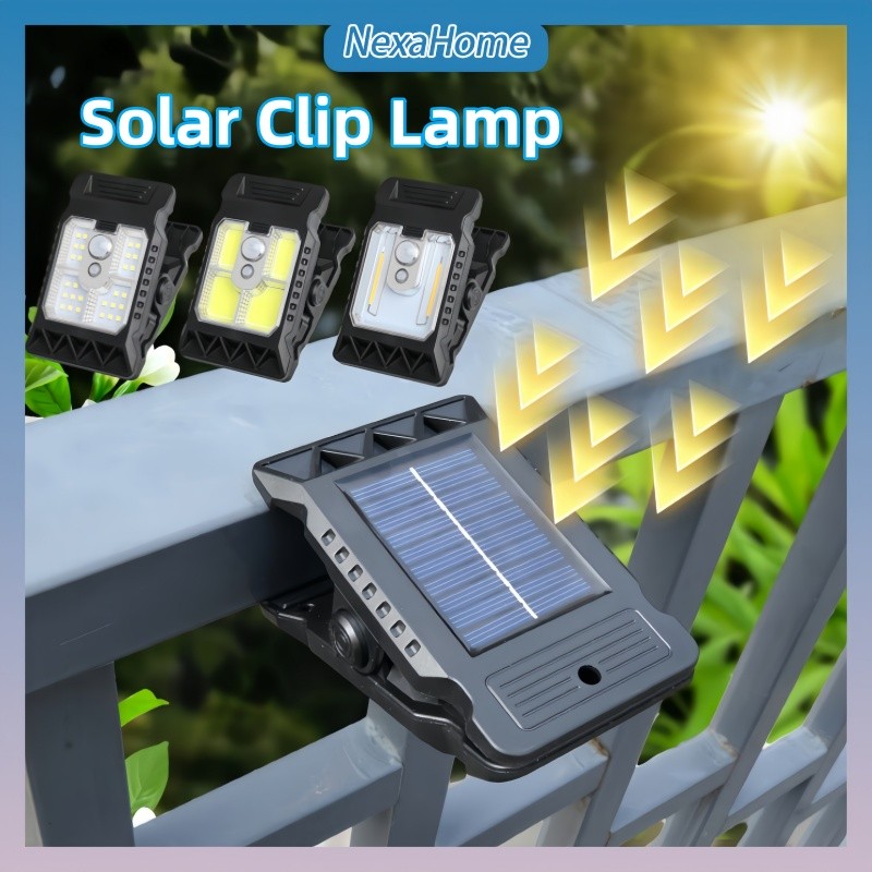 Solar Clip Light Home Outdoor Waterproof Floodlight 3 Modes Motion ...