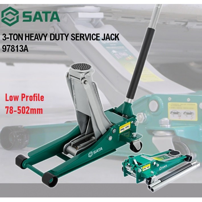 SATA 3-TON HEAVY DUTY LOW PROFILE SERVICE FLOOR JACK 97813A | Shopee ...