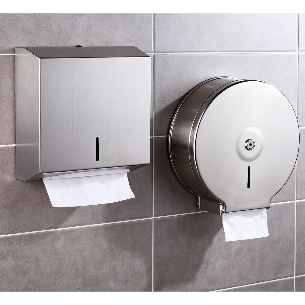 【MY Local delivery】SUS 304 Stainless Steel Jumbo Roll Tissue Dispenser ...