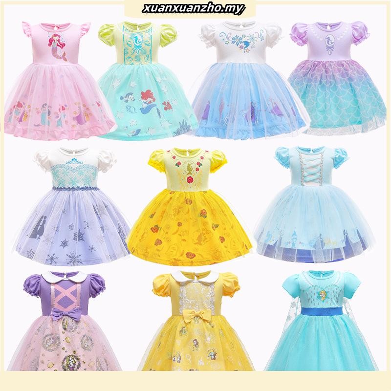 Disney Baju Baby Girl Kids Mermaid Costume Ariel Dress Little Girl ...