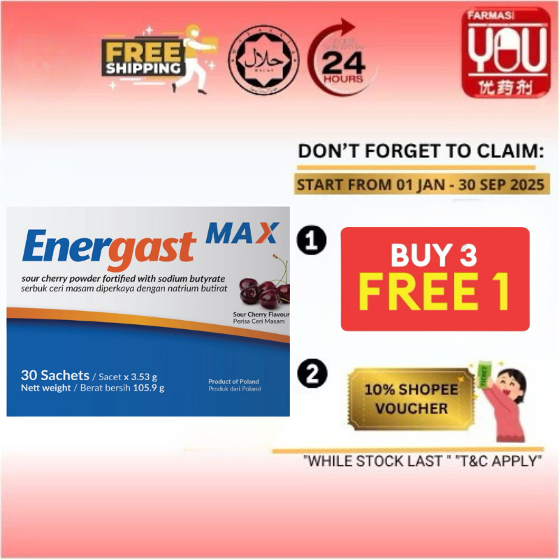 [YOUPHARMACY] ENERGAST MAX Digestive tract care 30's | Shopee Malaysia