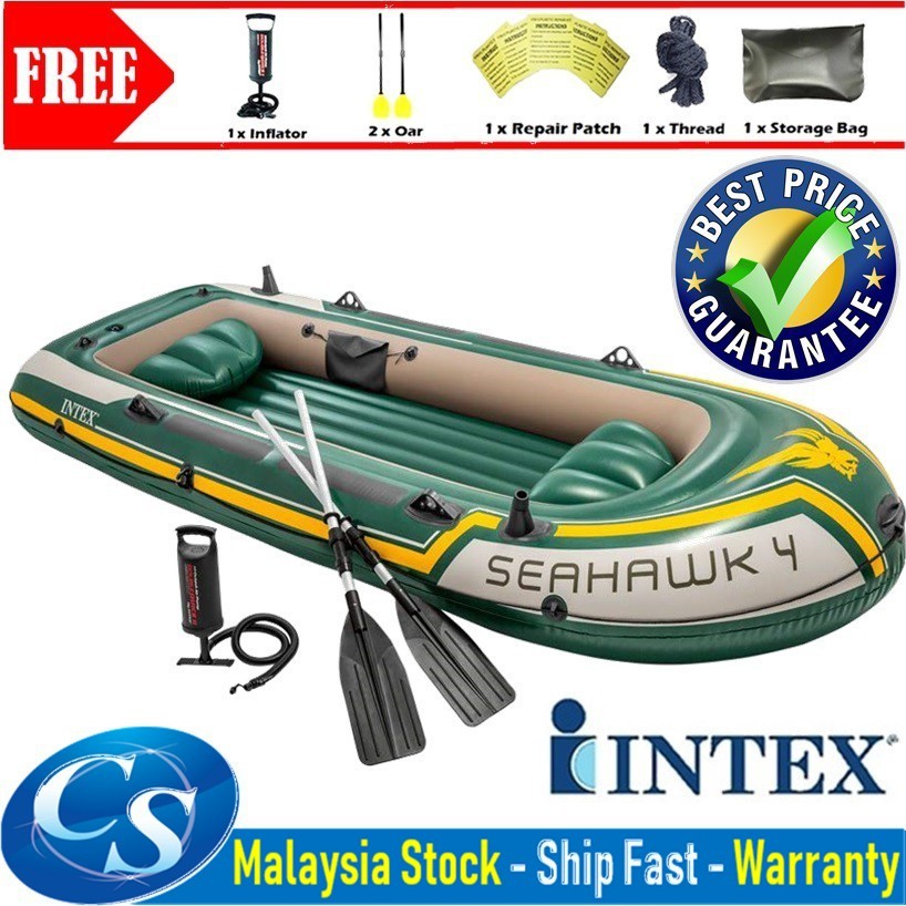 ORIGINAL (Premium Quality)🔥SEAHAWK 4 INTEX 68351 4Persons Kayak Rescue ...