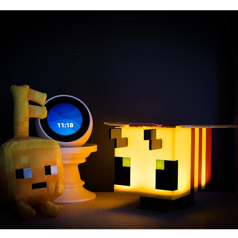 Minecraft Toys Bee Glowing Lamp Lampu Suluh Persisian Obor LED Obor ...