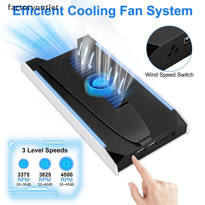 FCMY For PS5 Slim/PS5 Pro Vertical Cooling Stand Base RGB VR Headset ...