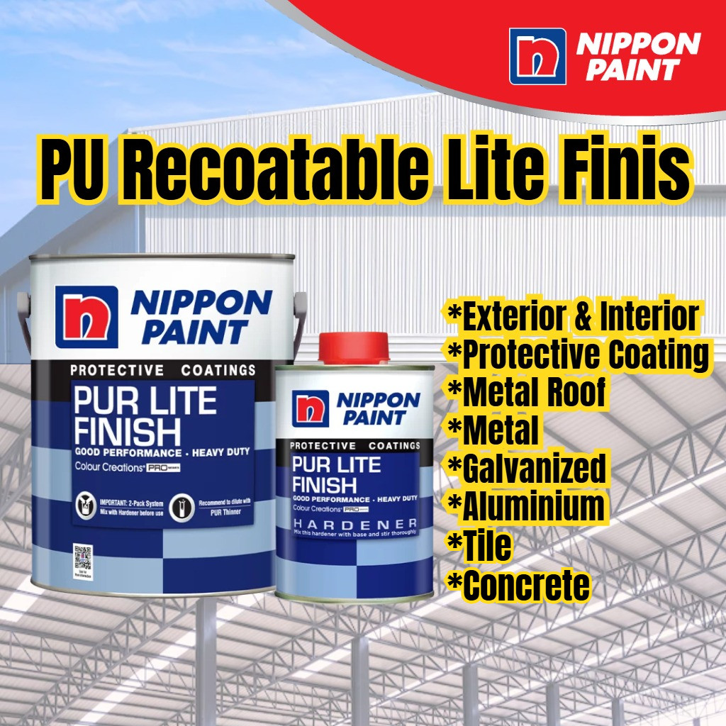 5liter Nippon PU Recoatable Lite Finish l PU Coating l Epoxy Metal l ...