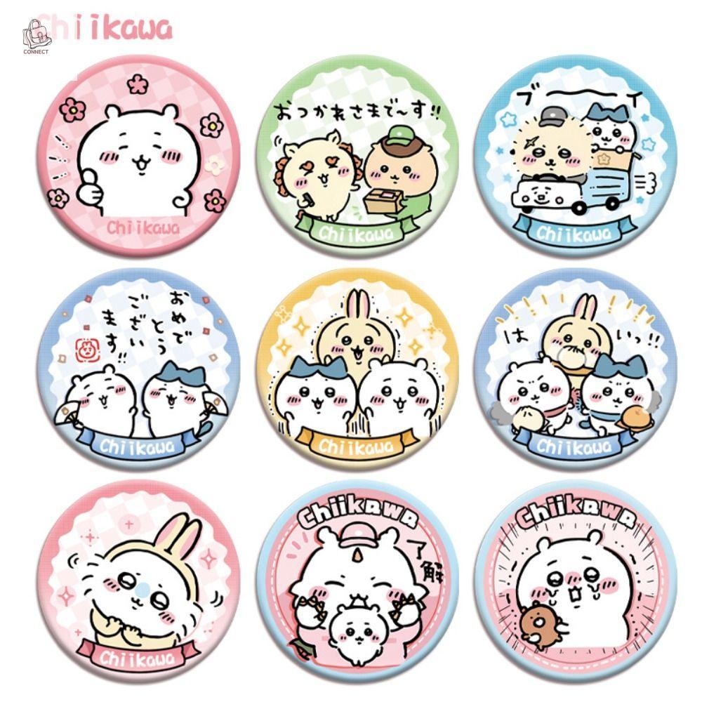 CONNECT Anime Chiikawa Pin, Momonga Kurimanjyu Hachiware Brooch ...