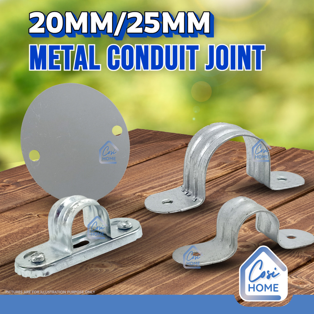[1PC] Metal Conduit U Shaped Conduit Clamp Saddle Penyambung Paip Besi ...