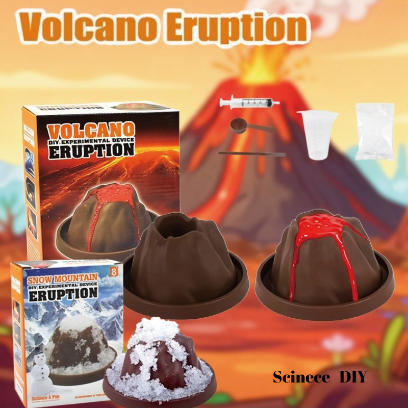 Volcano Eruption Science Experiment Kit DIY Plaster Chemistry STEM ...