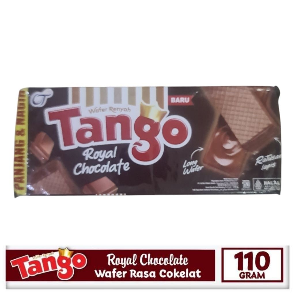 Wafer Tango Royal Chocolate Wafer Renyah Kemasan 110g | Shopee Malaysia