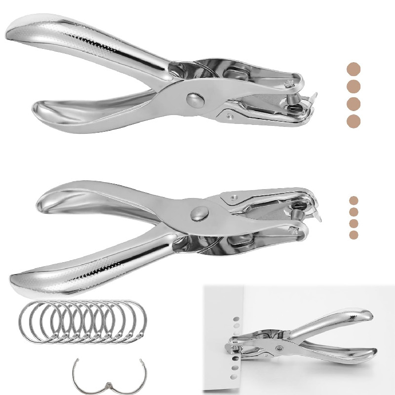 Mini Handheld Hole Puncher - Circular Hole Punching Machine for Paper ...