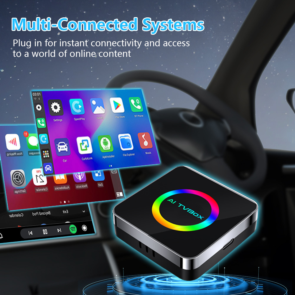 Android 13 Multimedia Video Box Bluetooth-Compatible Wireless Carplay ...