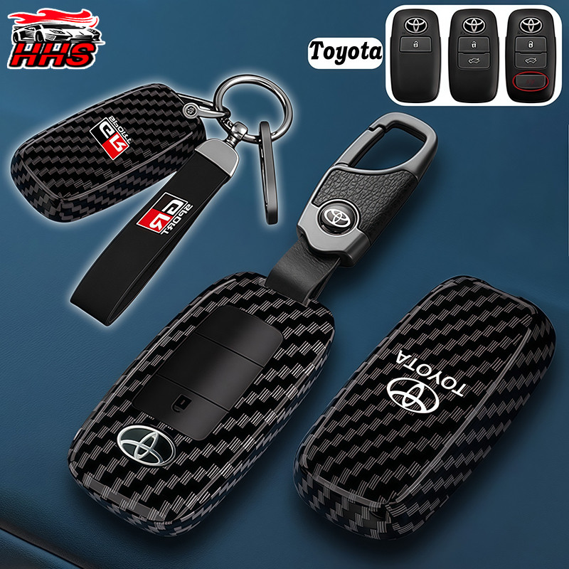 Toyota Carbon Fiber Car Key Case Protector Full Wrap Car Remote Key ...