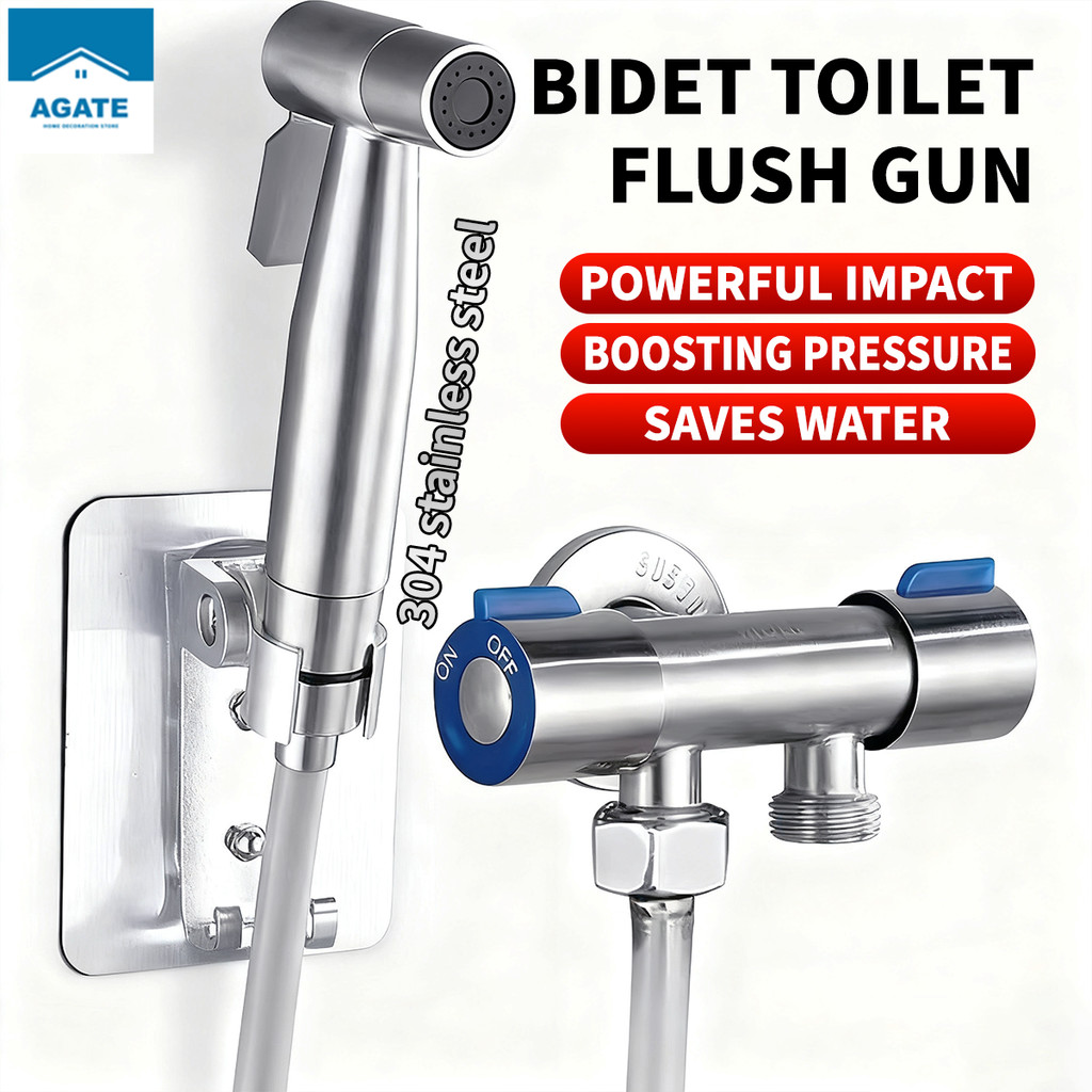 304 faucet spray gun set Toilet Sprayer flusher Wash Bidet Tap Bathroom ...