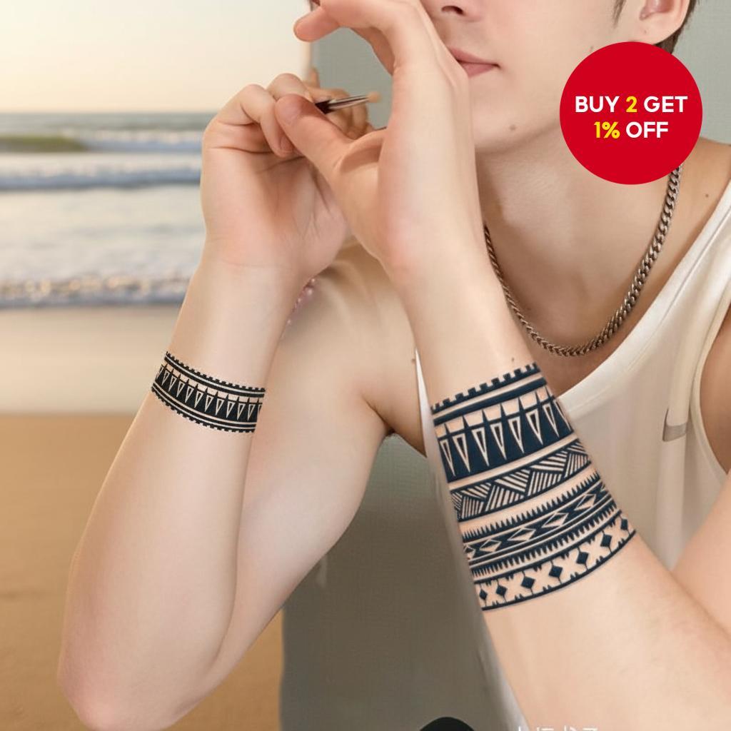 Long-Lasting Waterproof Temporary Arm Band Tattoo Sticker for Semi ...