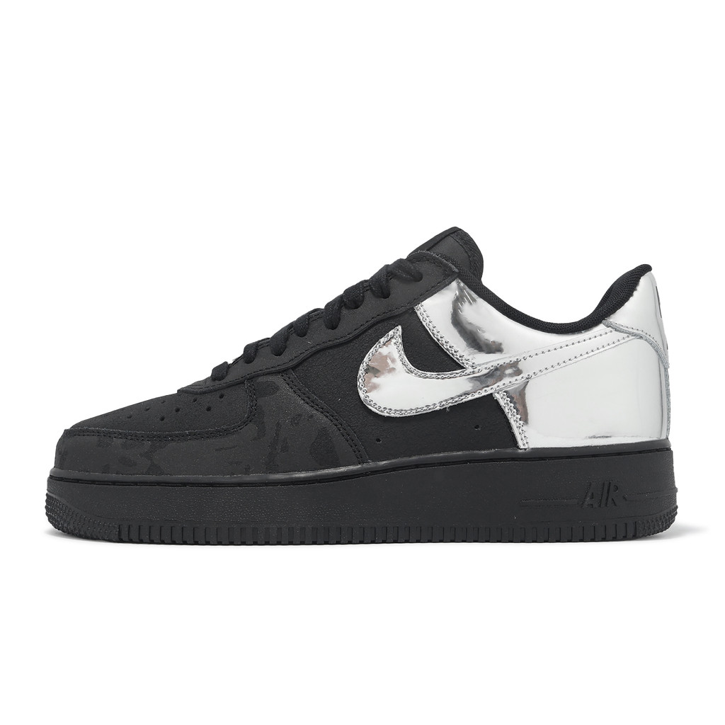 Nike Casual Shoes Air Force 1 Low Retro Men's Black Silver AF1 [ACS ...